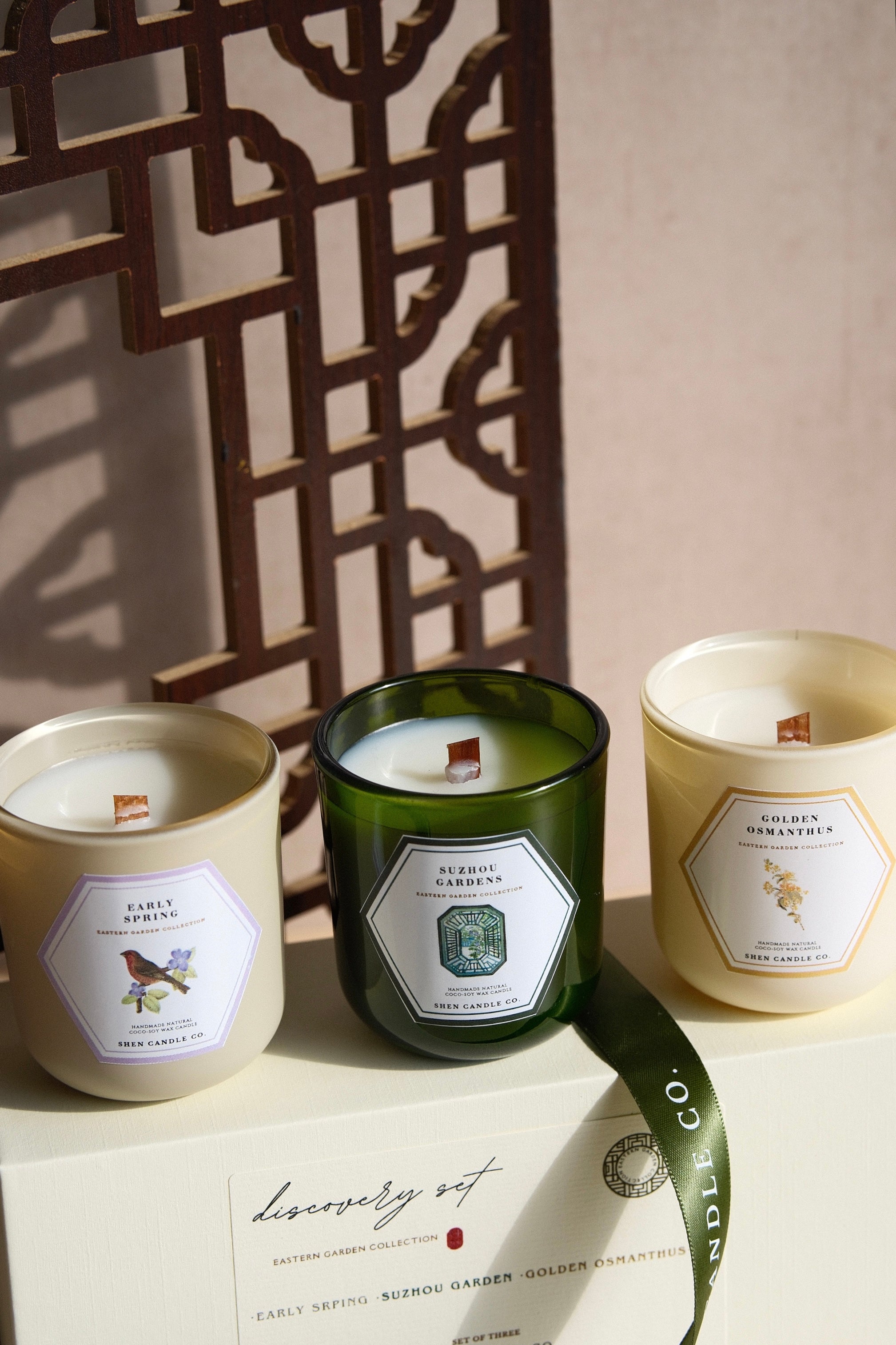 Mini Candle Discovery Set of Three- Eastern Garden Collection – Shen ...