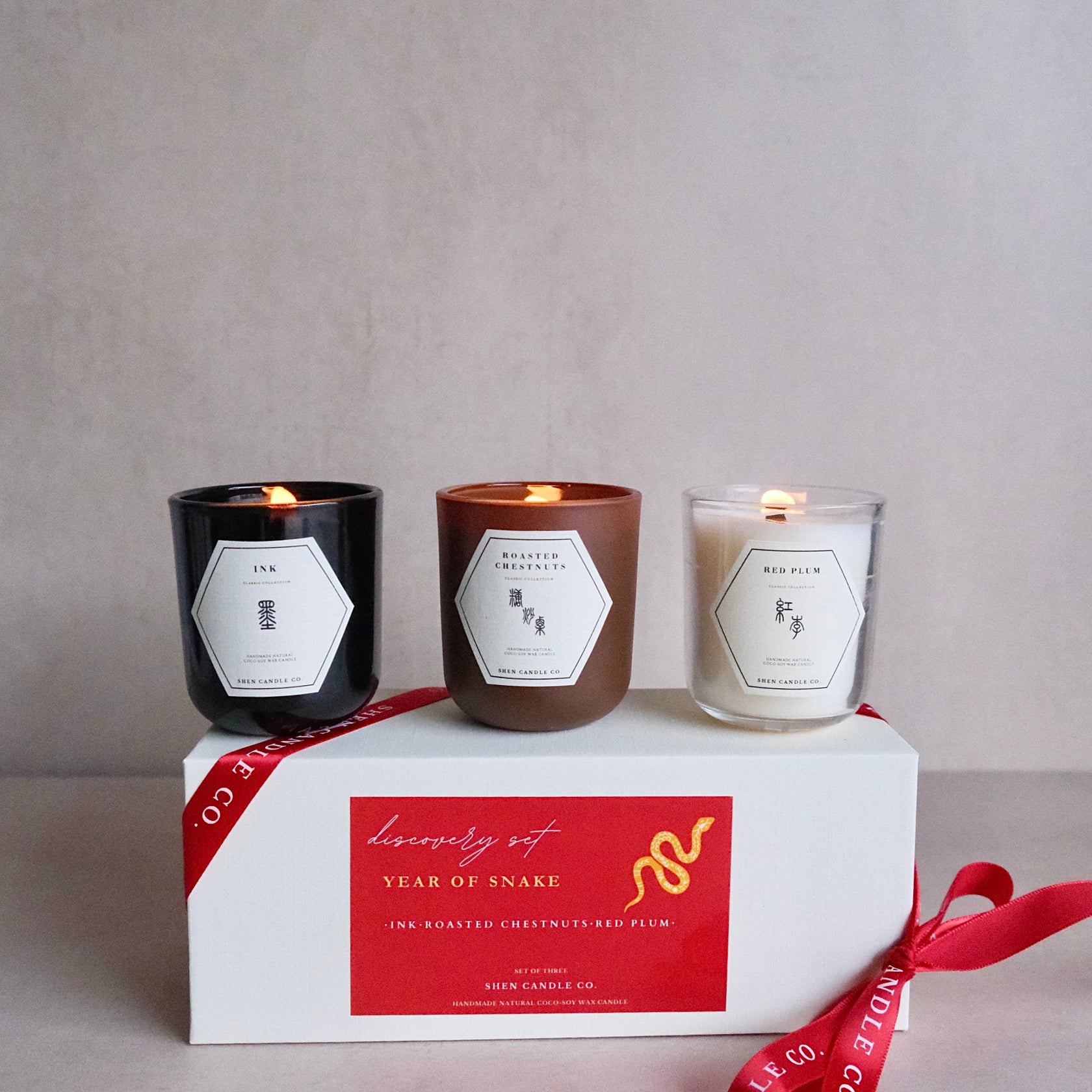 Mini Candle Discovery Set of Three- Classic Collection Year of Snake L ...