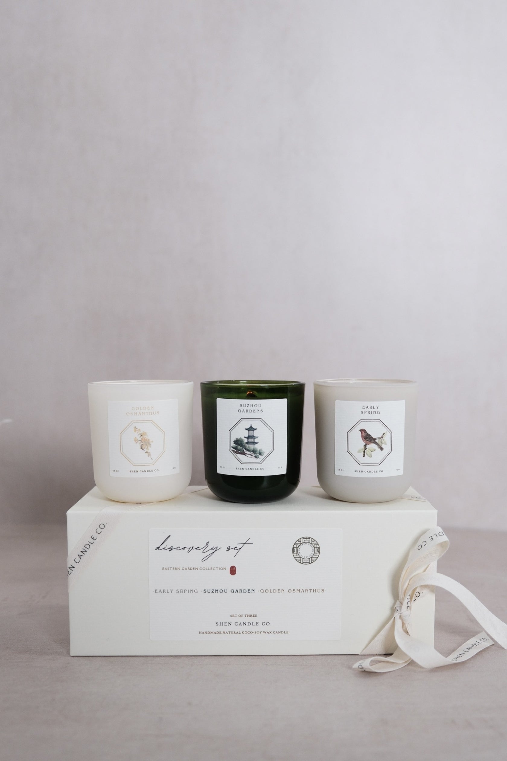 Mini Candle Discovery Set of Three- Eastern Garden Collection – Shen ...